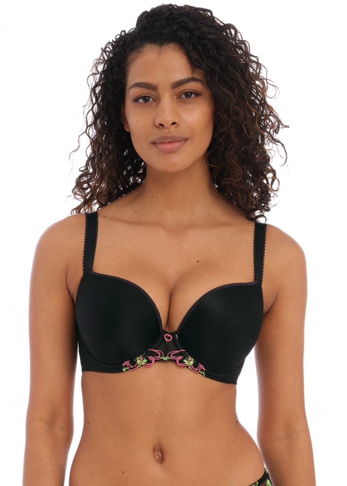 Freya Loveland Moulded Plunge T Shirt Bra Black Available At The